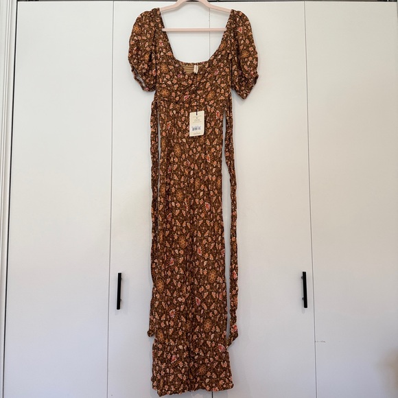 Spell | Dresses | Spell Madame Peacock Sweetheart Dress Coffee | Poshmark